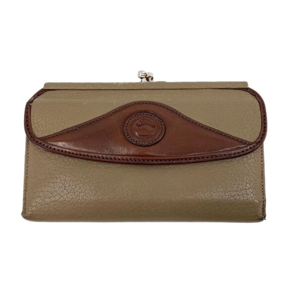 Dooney & Bourke | Bags | Dooney Bourke Green Leather Wallet Snap ...